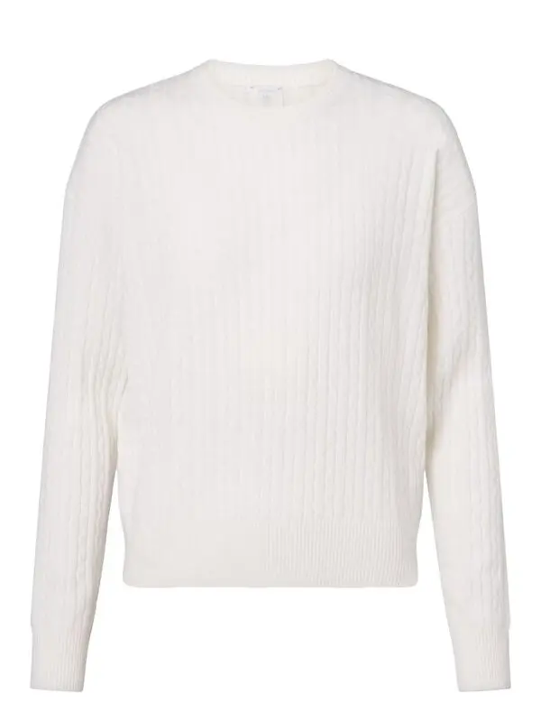 Eleventy Cable-knit Cashmere Sweater - White