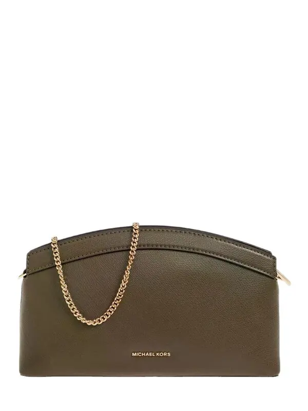Michael Kors Small Athena Leather Shoulder Bag - Green