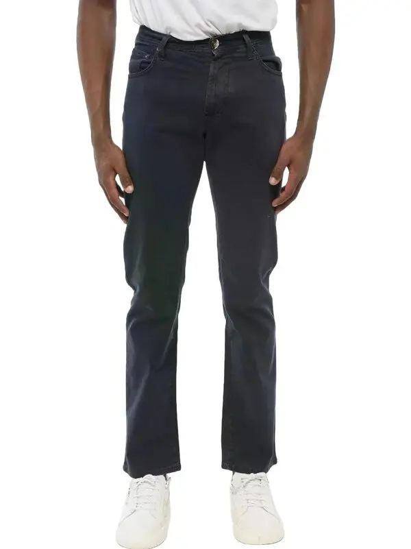Corneliani Embroidered Jeans - Blue