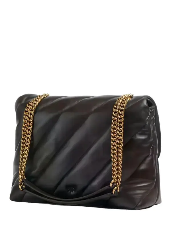 Pinko Large Quilted Shoulder Bag With Chain Strap - Brown