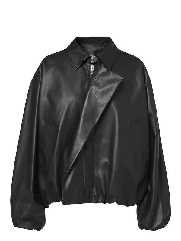 Loewe Leather Blouson Jacket - Black