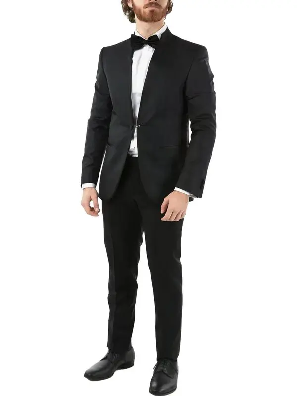 Corneliani Single-breasted Wool Blazer - Blue