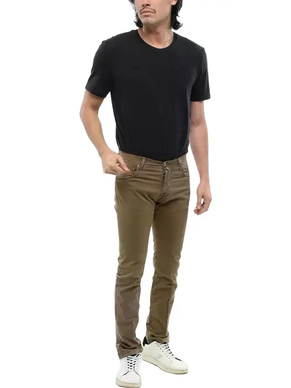 Corneliani Five-pocket Cotton Trousers - Brown