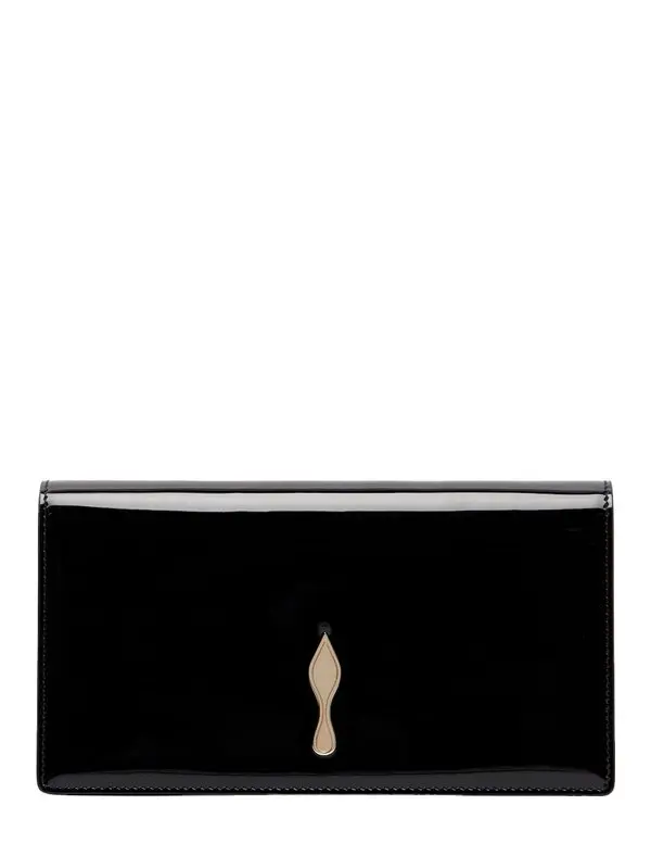CHRISTIAN LOUBOUTIN Bettina Small Patent Leather Clutch - Black