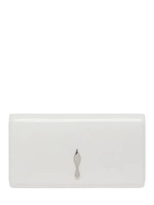 CHRISTIAN LOUBOUTIN Bettina Small Patent Leather Clutch - White