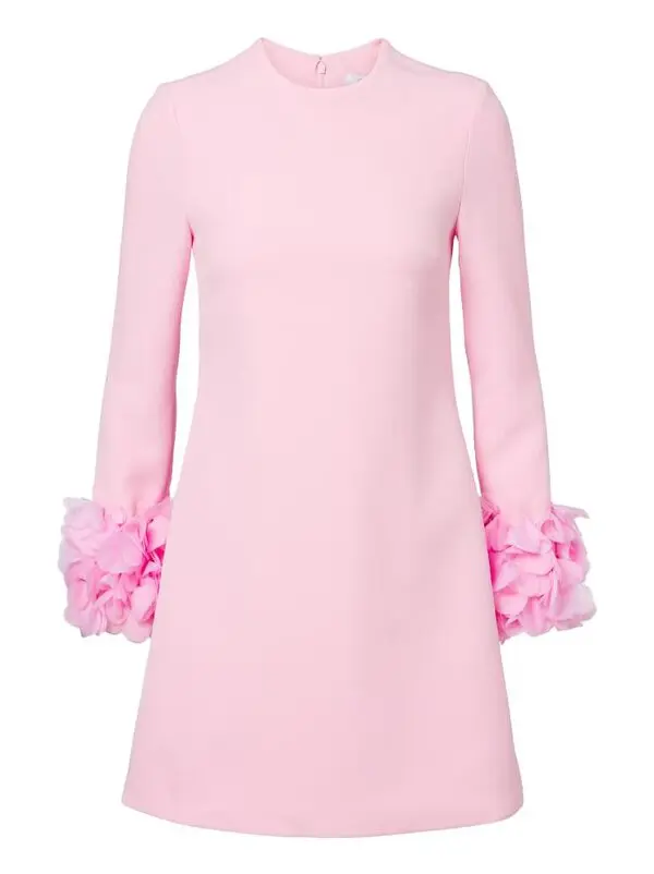 Safiyaa Floral-appliqué Crepe Minidress - Pink