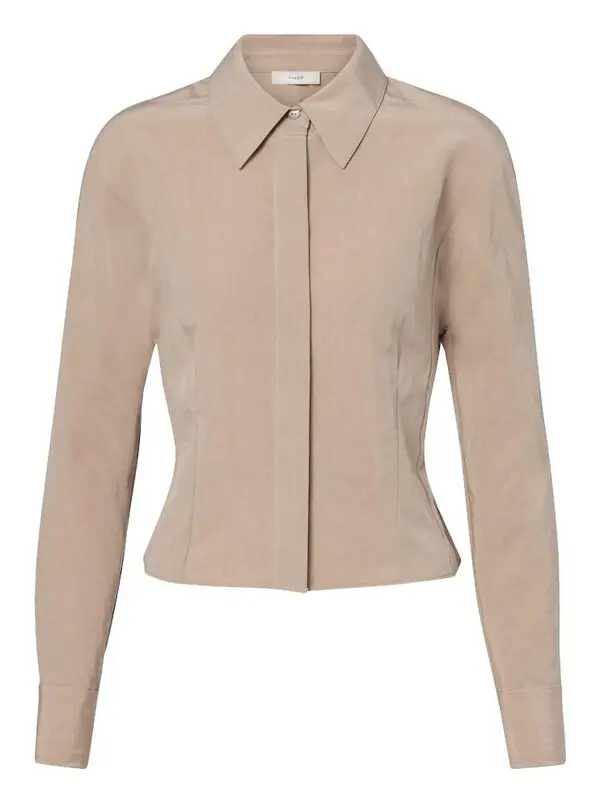 Vince Gathered Shirt - Beige