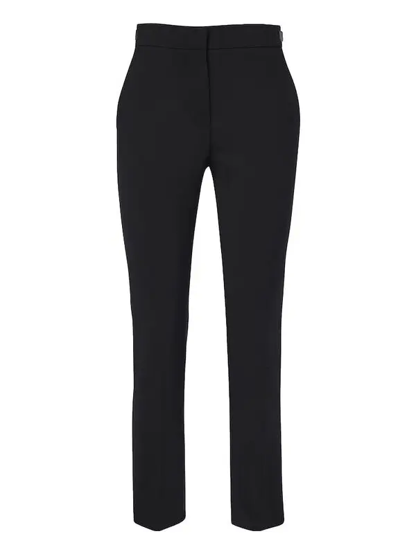 Max Mara Tailored Wool-blend Slim Pants - Black