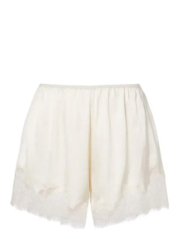 Citizens Of Humanity Lace-trimmed Satin Shorts - White