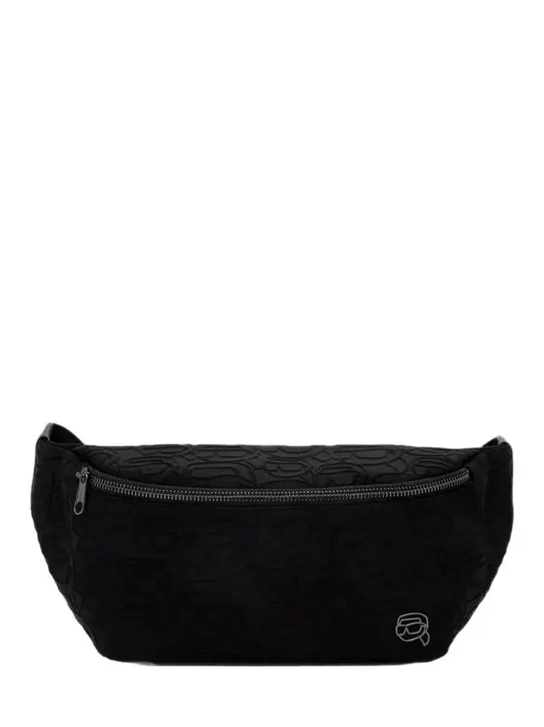 Karl Lagerfeld Logo-embossed Belt Bag - Black