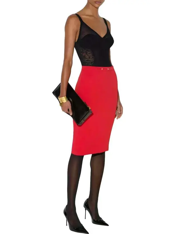 Elisabetta Franchi Knit And Lace Bodysuit - Black
