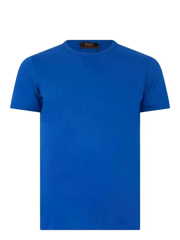 MOORER Farley Crew-neck Short-sleeve T-shirt - Blue