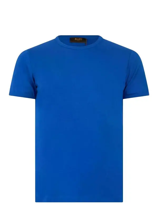 MOORER Farley Crew-neck Short-sleeve T-shirt - Blue