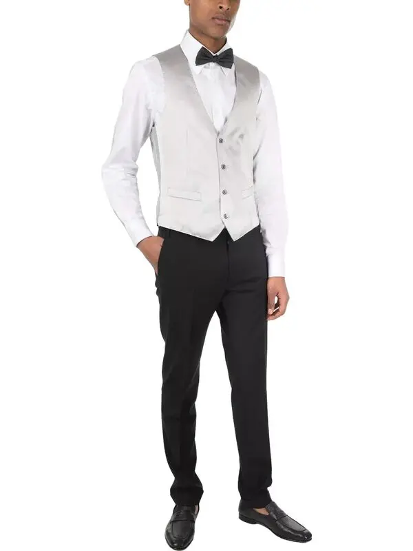 Corneliani Silk Martingale Waistcoat - Grey