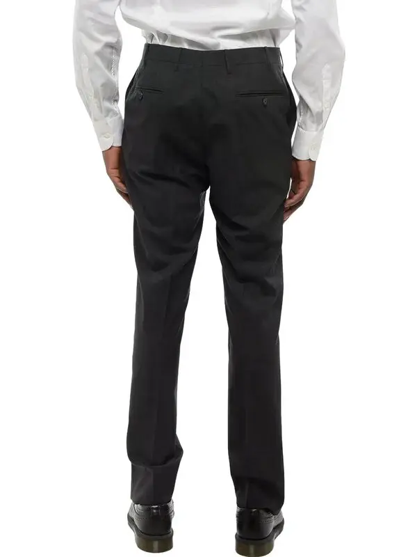 Corneliani Flat-front Wool Trousers - Grey