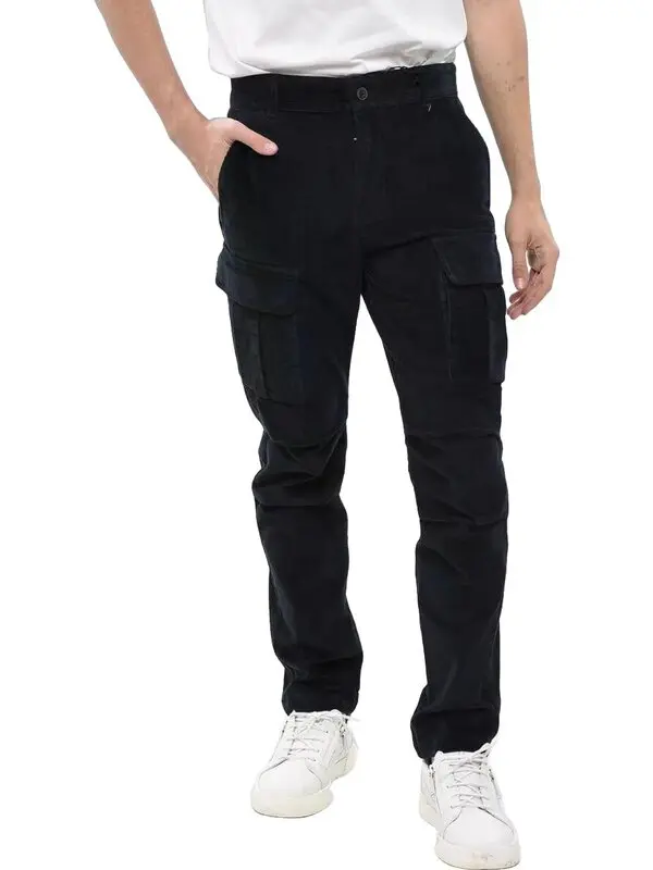 DIESEL® Ribbed Velour Cargo Pants - Blue