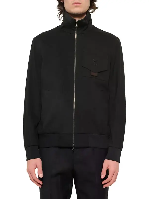 WOOYOUNGMI Logo-embroidered Track Jacket - Black