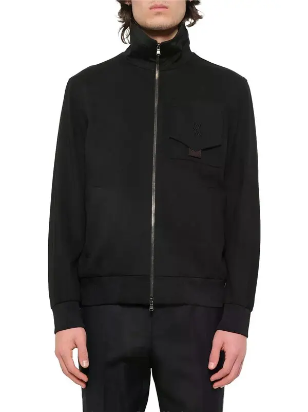 WOOYOUNGMI Logo-embroidered Track Jacket - Black
