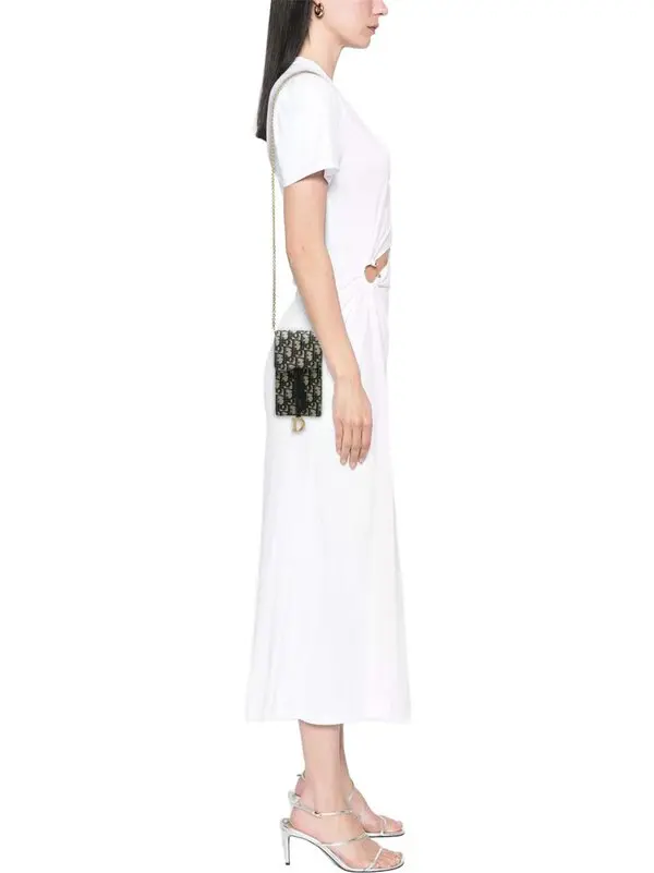 Dior Oblique Canvas Vertical Pouch Crossbody Bag - Blue