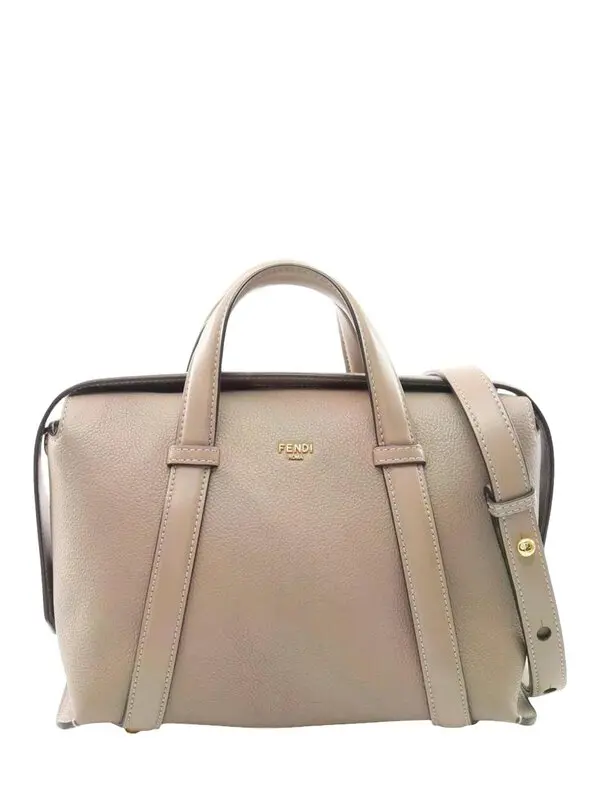 Fendi Leather Satchel - Neutrals