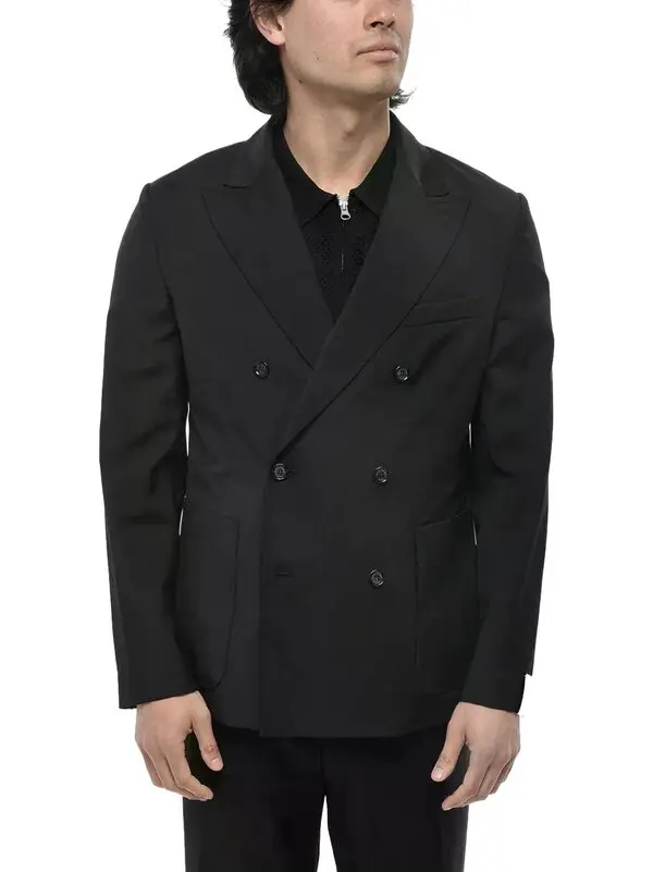 PAOLO PECORA Double-breasted Blazer - Black