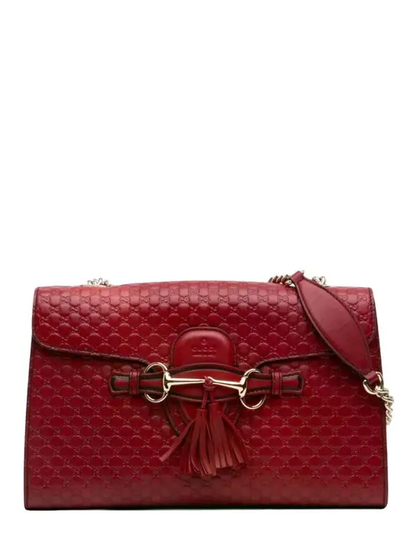 Gucci Microssima Emily Shoulder Bag - Red