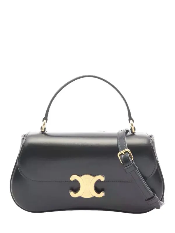 Celine Shiny Calfskin Lola Satchel - Black
