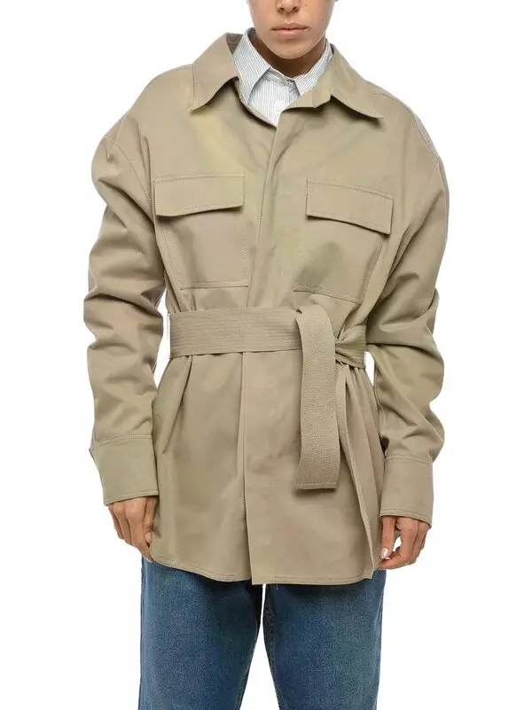 SUPER BLOND Belted Shirt - Neutrals