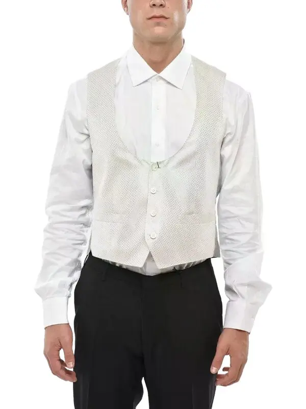 Corneliani Embroidered Silk Waistcoat - Grey