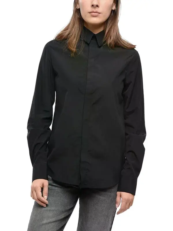 Wardrobe.NYC Classic Collar Long Sleeve Shirt - Black