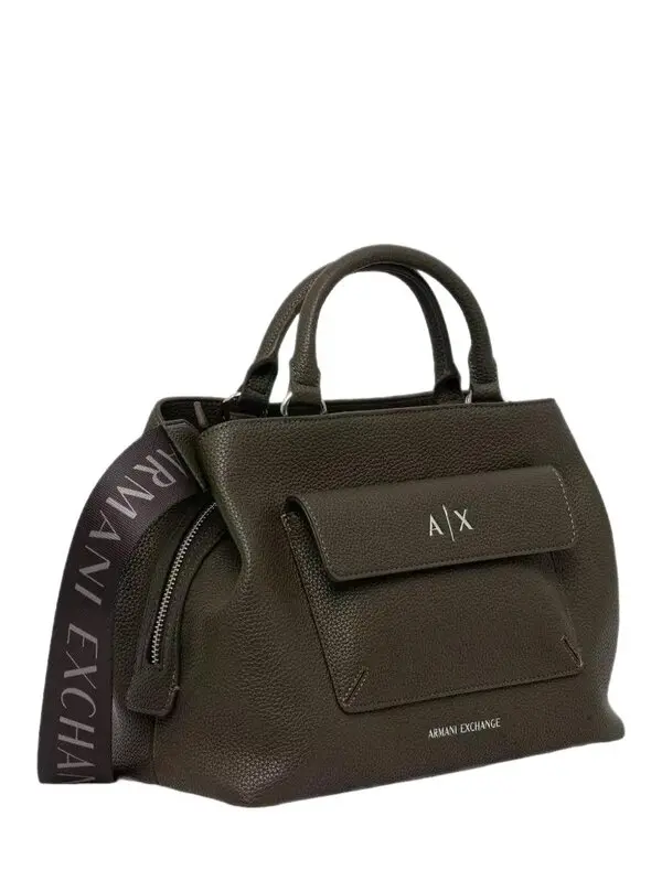 Armani Exchange Logo Plaque Tote Bag - Green