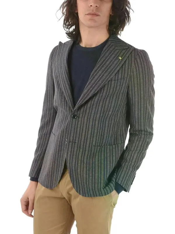 Corneliani Striped Blazer - Blue