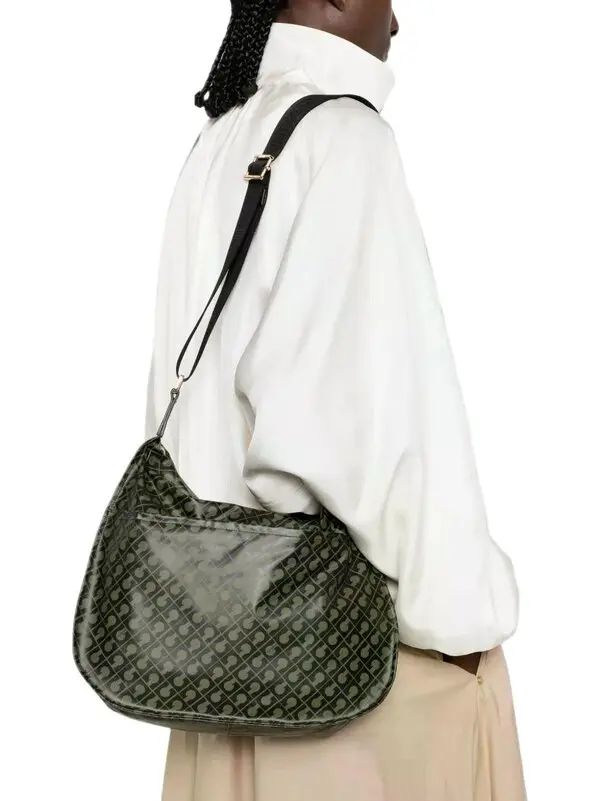 GHERARDINI Monogram Print Shoulder Bag - Green