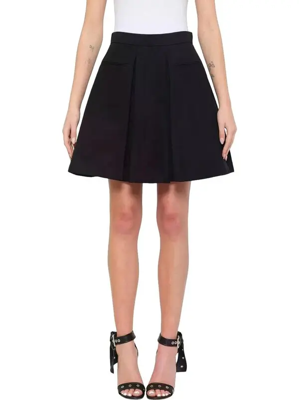 Alexander McQueen A-line Pleated Skirt - Black