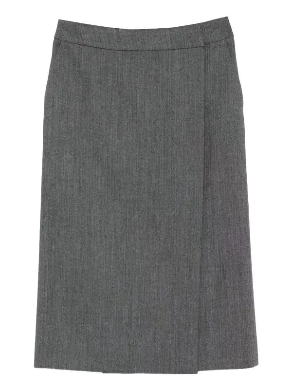 Ermanno Scervino Midi Wrap Skirt - Grey