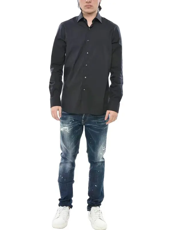 ALESSANDRO GHERARDI French Collar Shirt - Black