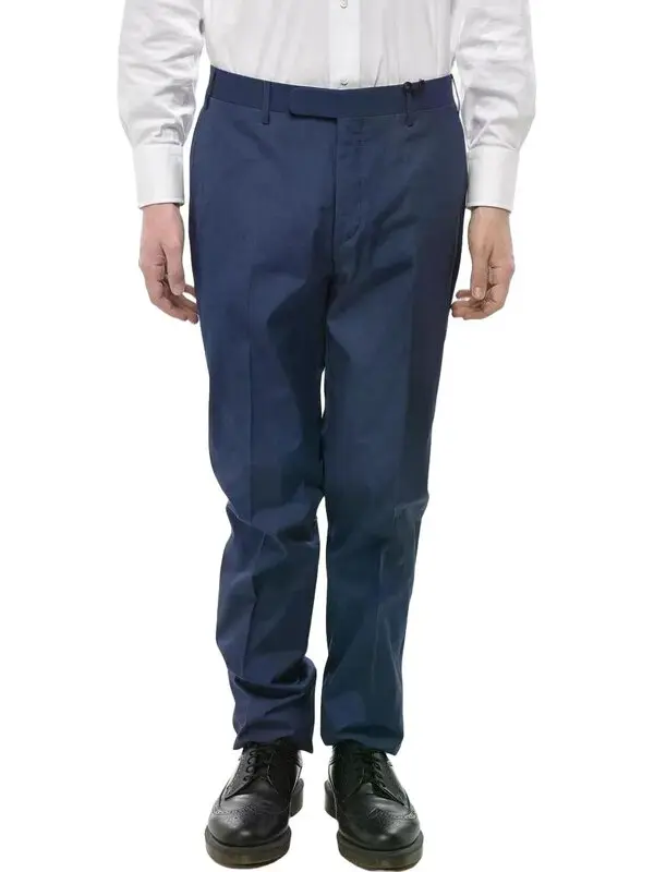 Corneliani Tailored Pressed Crease Trousers - Blue
