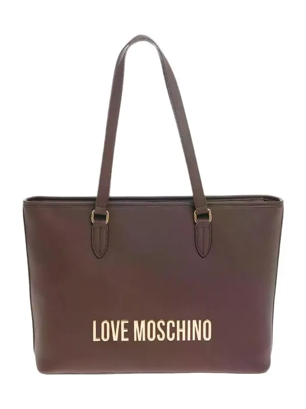Moschino Logo-lettering Tote Bag - Brown