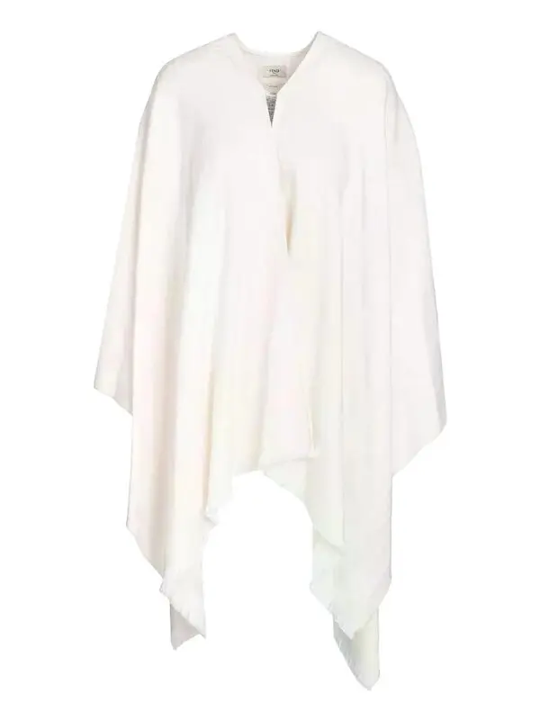 Fendi Ff Jacquard Poncho - White
