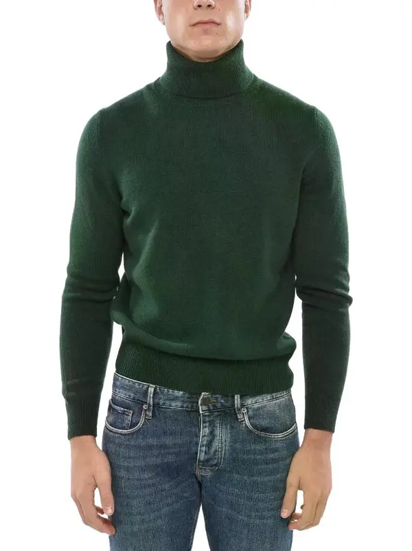 Malo Turtleneck Knit Sweater - Green