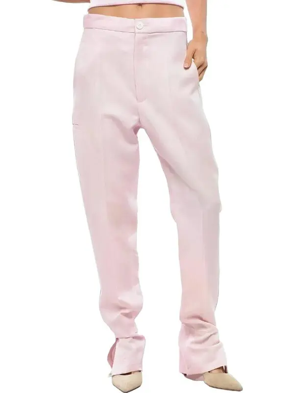 SETCHU Tailored Trousers With Button Hem - Pink