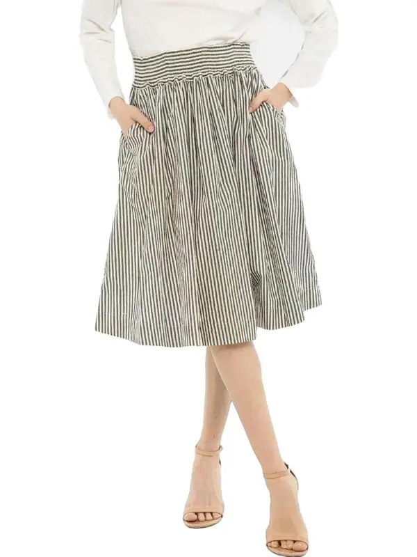 Woolrich Striped Midi Skirt - Neutrals