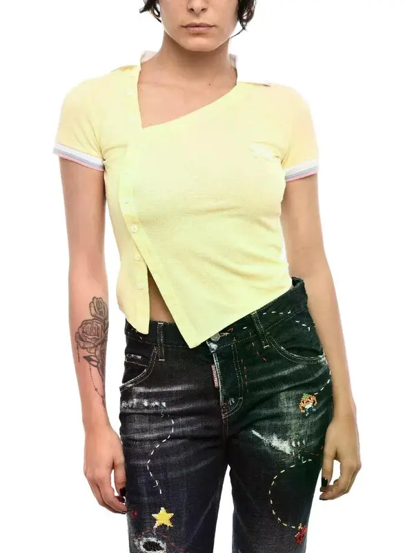 Dsquared2 Asymmetrical Neck T-shirt - Yellow