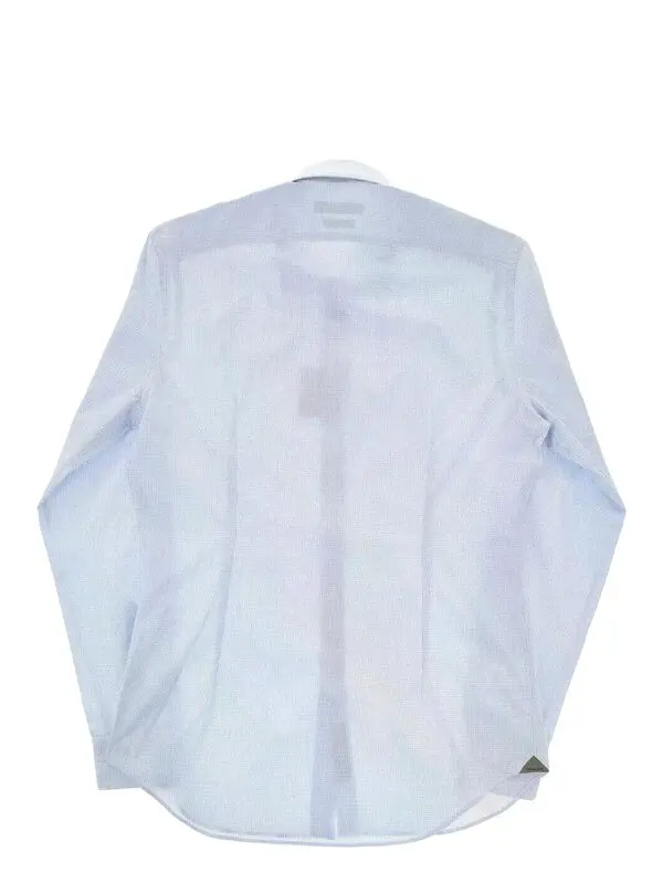 Corneliani Checked-pattern Slim-fit Shirt - Blue