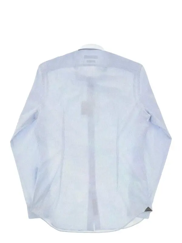 Corneliani Checked-pattern Slim-fit Shirt - Blue