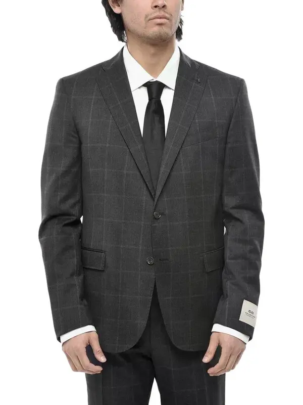 Corneliani Check-pattern Single-breasted Suit - Grey