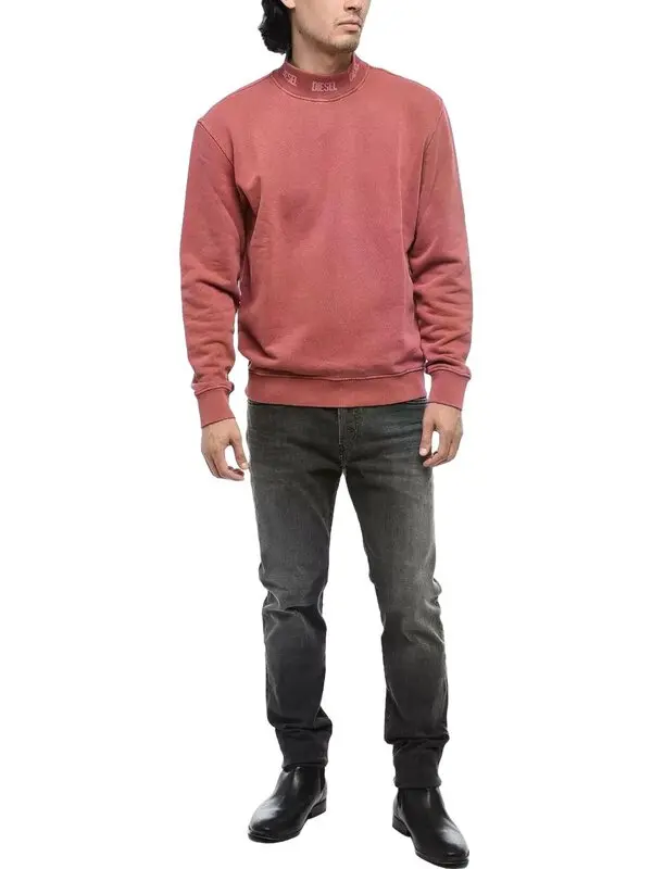 DIESEL® Mock Neck Sweatshirt - Red