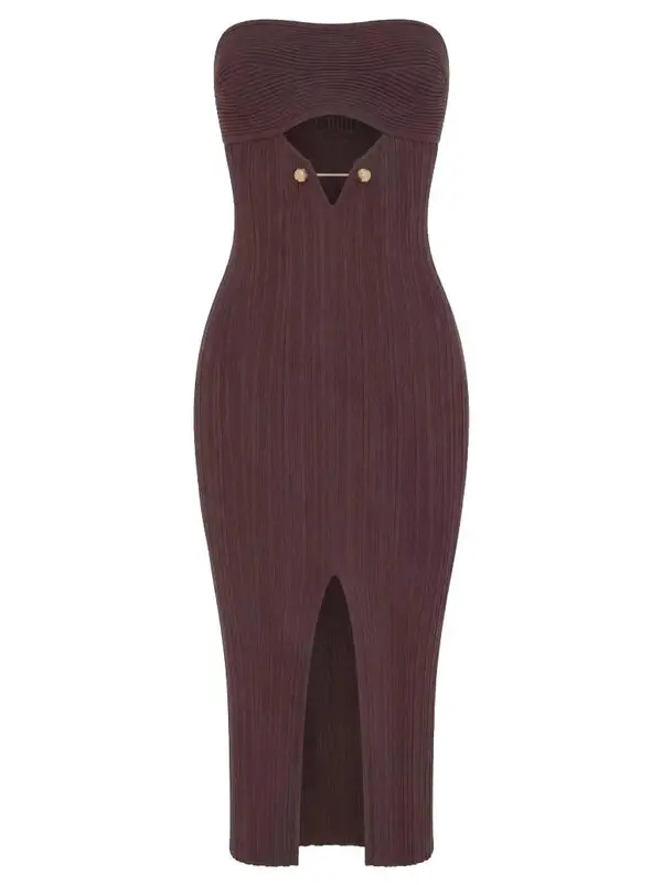 Cult Gaia Christy Cut-out Midi Dress - Brown