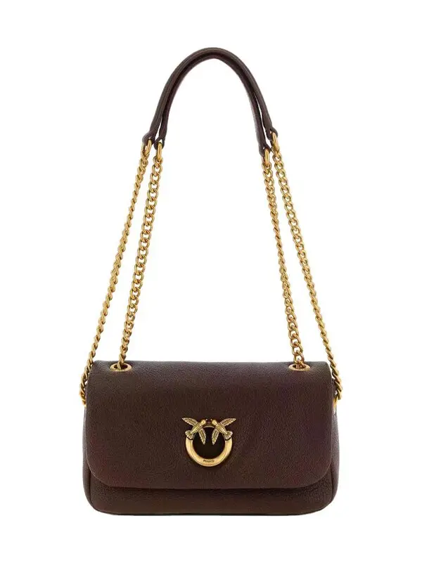 Pinko Love Birds Shoulder Bag - Brown