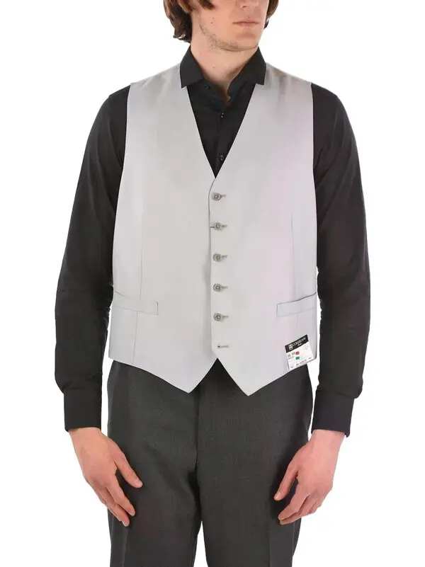 Corneliani Mantua Single-breasted Waistcoat - Grey